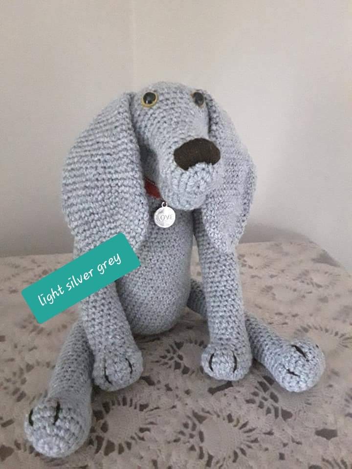 Weimaraner Crochet Dog - Etsy
