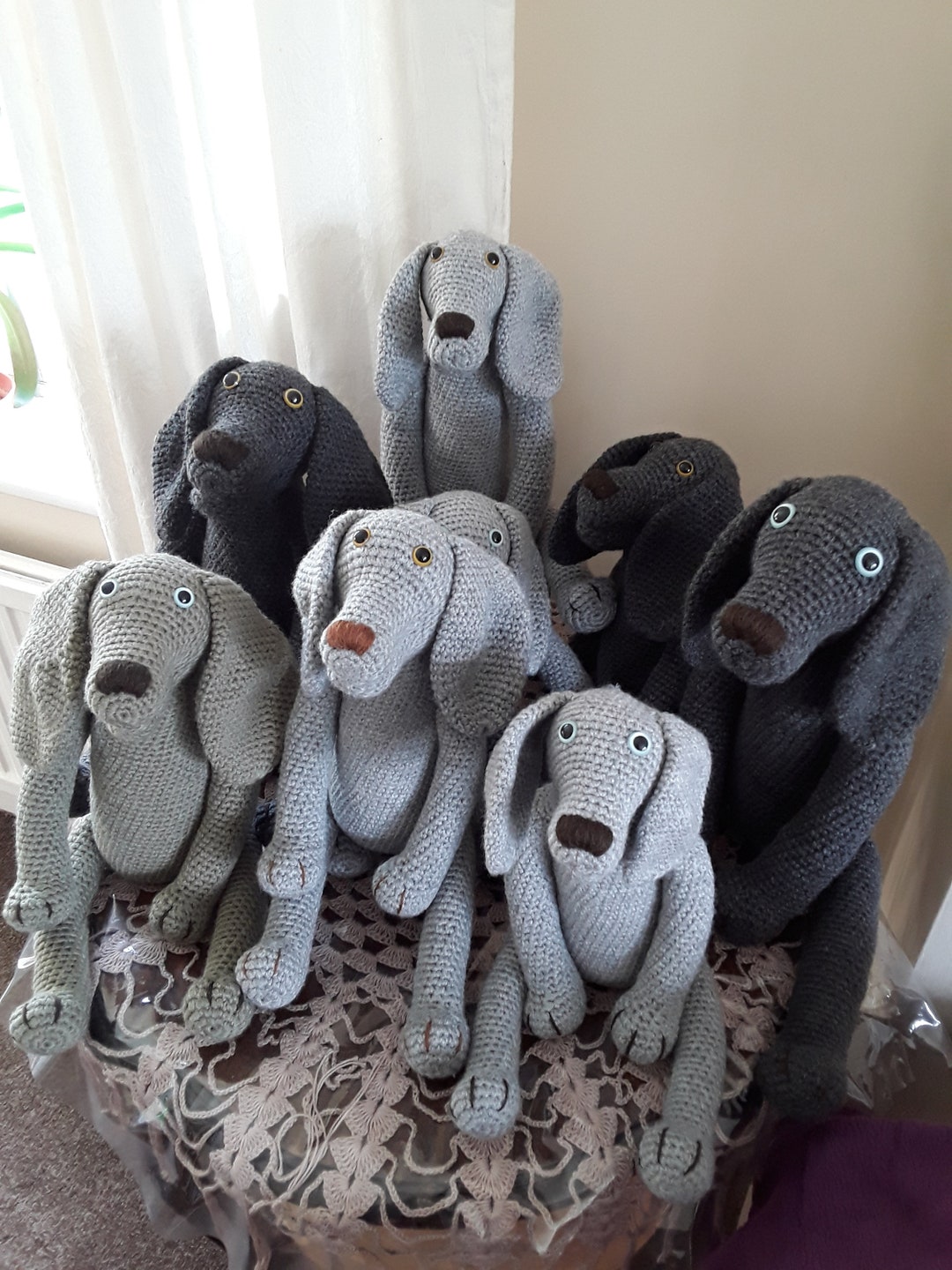 Weimaraner Crochet Dog - Etsy