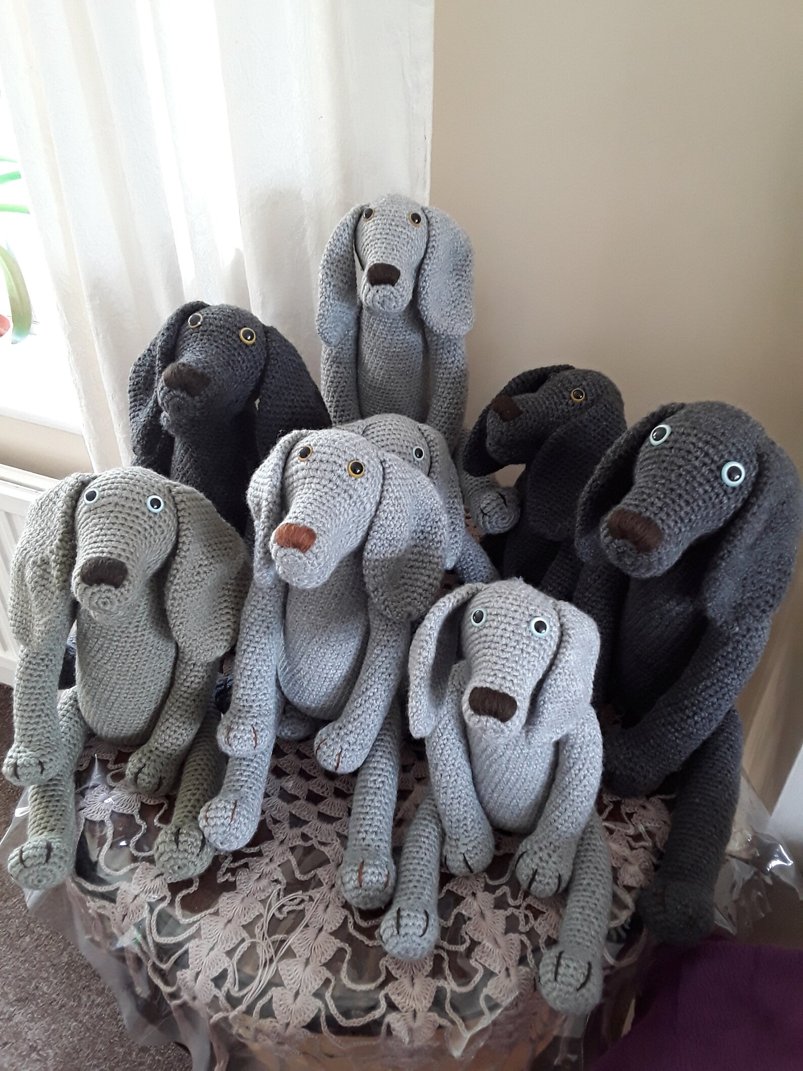 Weimaraner Crochet Dog - Etsy
