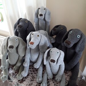 Weimaraner Crochet Dog - Etsy