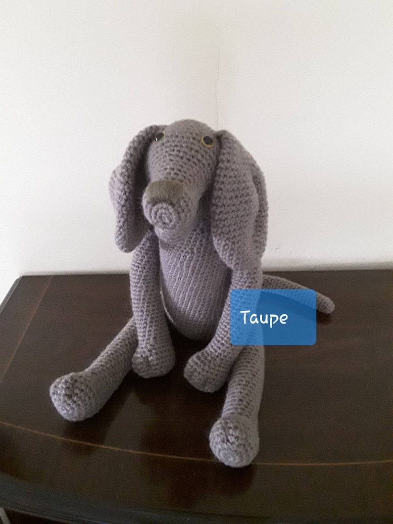 Weimaraner Crochet Dog - Etsy
