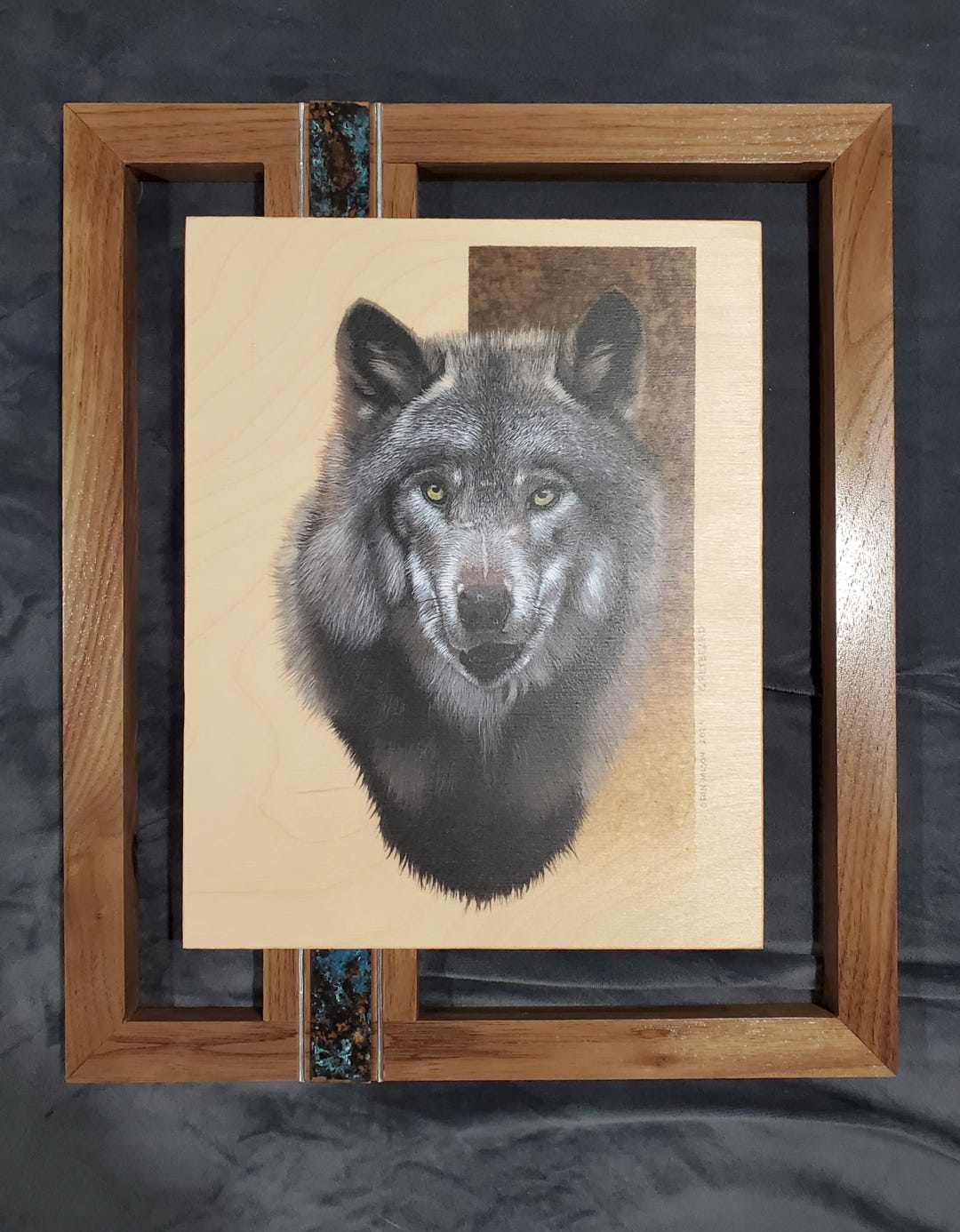 Custom Print, Wolf Art, Wolf, Wildlife Art, Hand-made Frame,direct ...