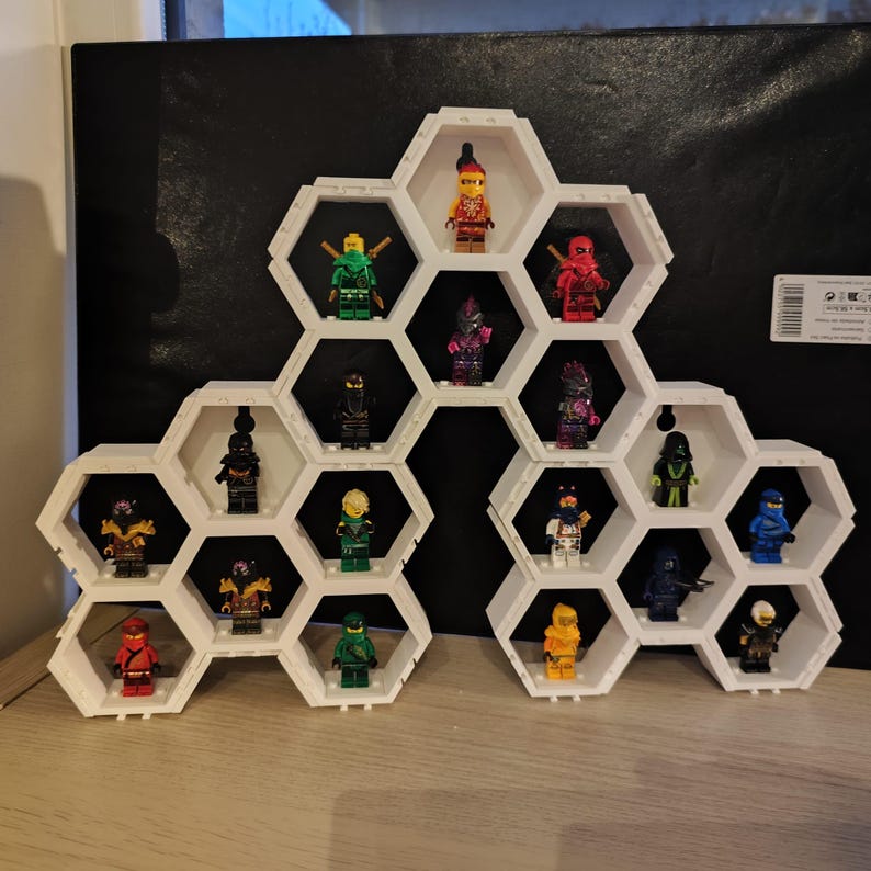 Modular Hexagon Minifigure Display – 3D Printed Wall Shelf - Etsy