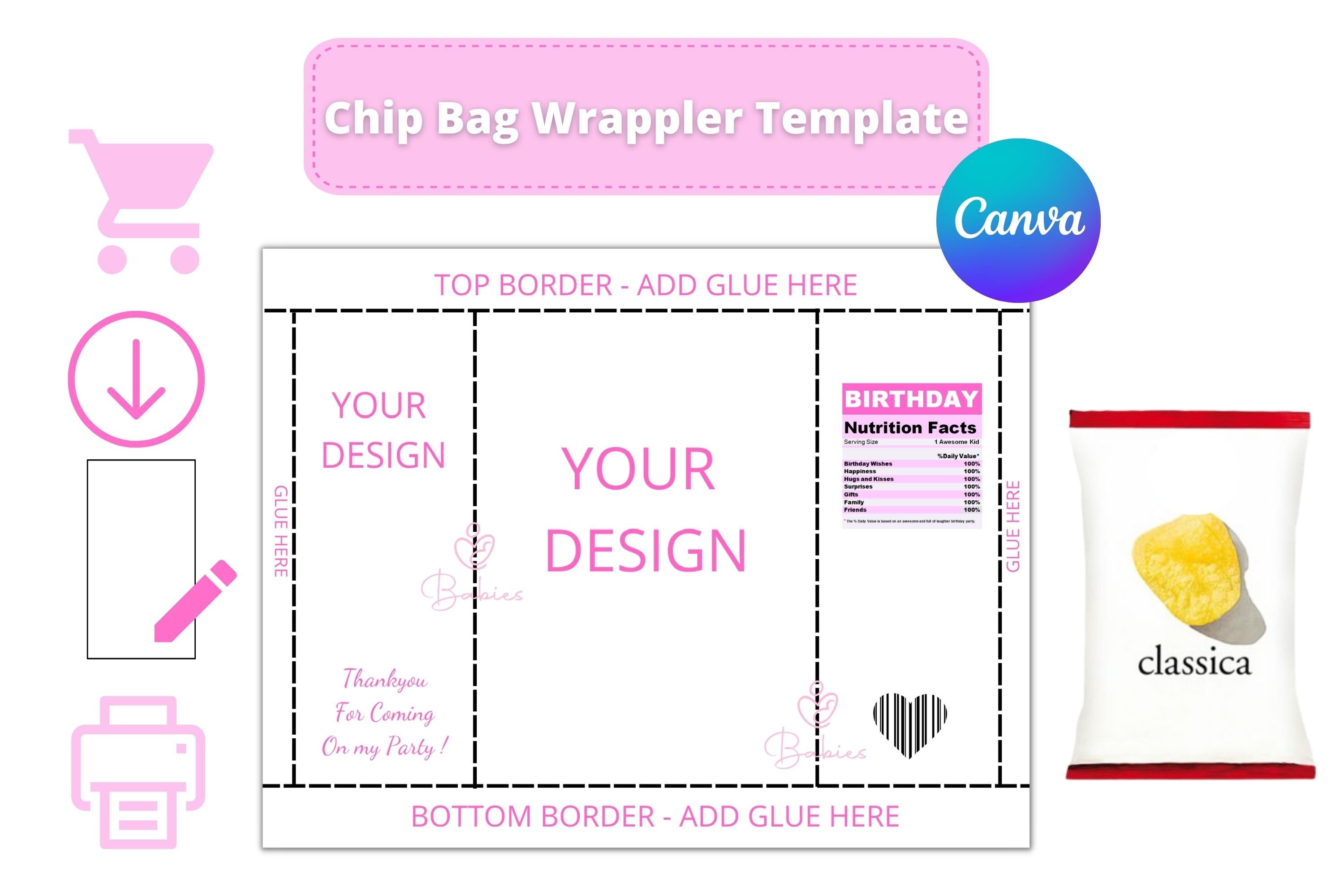 Chip Bag Template Chips Bag Template Instant Download Potato - Etsy