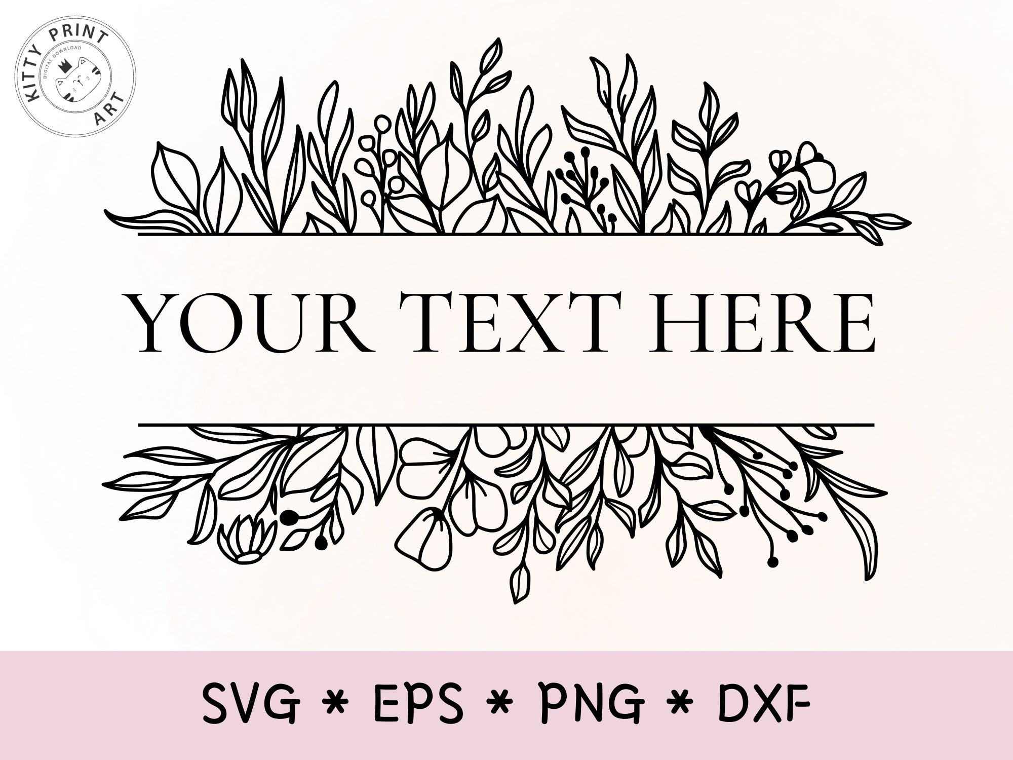 Floral Frame Svg Floral Border Svg Split Monogram Svg - Etsy Canada