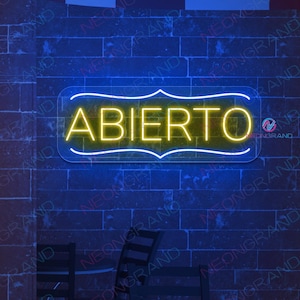Abierto Sign Abierto LED Light Open Neon Sign for Business Abierto ...