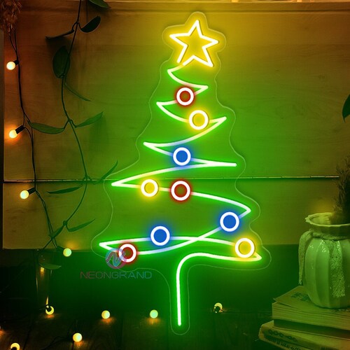Christmas Tree Neon Sign Christmas Gifts Christmas Decor - Etsy