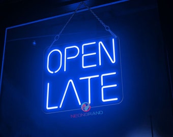 Open Late Neon Sign - Etsy