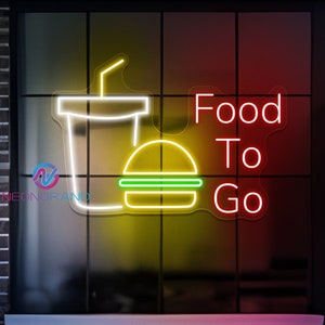 Food to Go Neon Sign Fast Food LED Neon Sign Custom Restaurant Neon ...