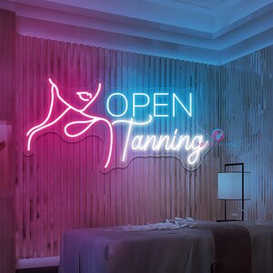 Tanning Beauty Salon Neon Sign Custom Neon Open Business LED Light Spa ...