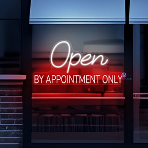 Open by Appointment Only Sign for Business Outdoor Open Sign Waterproof Open Sign Open LED Light ...