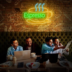 Coffee Neon Sign, Custom Neon Sign Coffee Shop, Coffee Cup Neon Sign ...