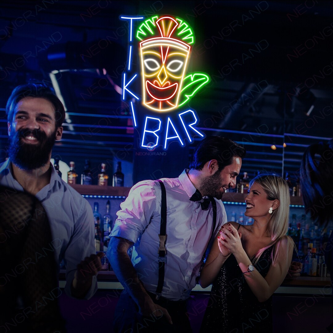Tiki Bar Neon Sign Custom Tiki Bar Sign Tiki Bar Decoration Custom Bar ...