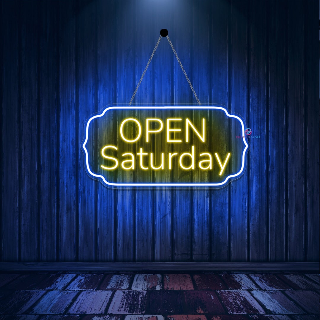 Open Neon Sign Open LED Light for Business Open Saturday Sign Lighted ...