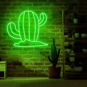 Cactus Neon Sign Cactus LED Light Cactus Wall Art Cactus Decor Outdoor ...