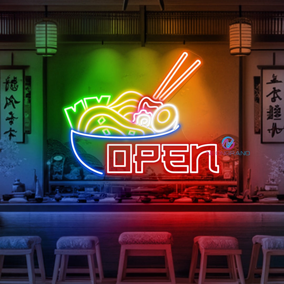 Ramen Open Neon Sign Ramen LED Light Ramen Sign Japanese Restaurant ...