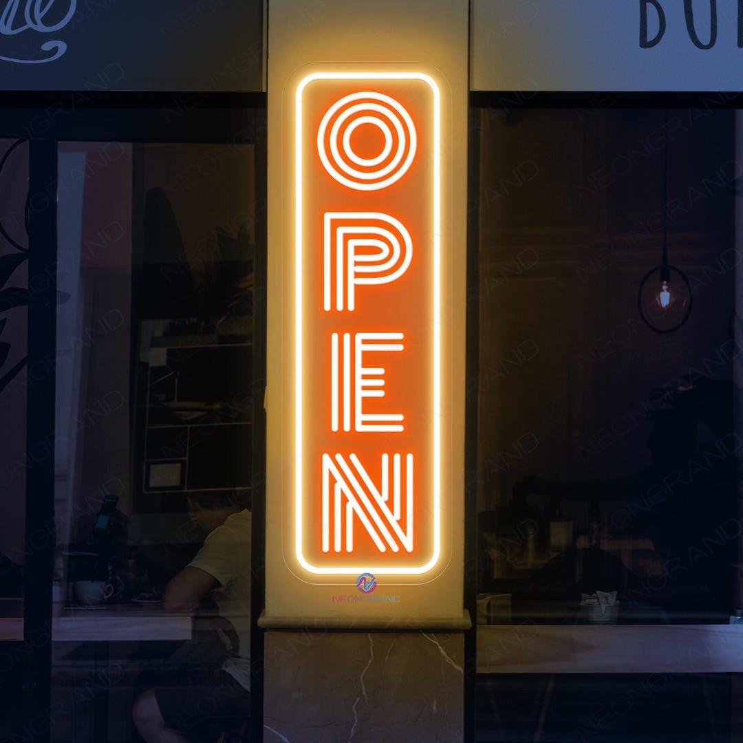 Open Sign for Business Vertical Open LED Light Open LED Classic Open ...