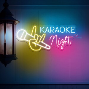 Karaoke Night Led Sign Karaoke Night Neon Sign Karaoke Room Sign Custom ...