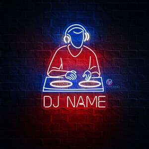 DJ Neon Sign Custom DJ Name Sign DJ Led Sign Dj Led Neon Light Dj Wall ...