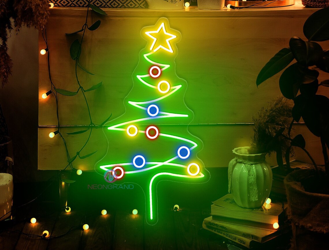 Christmas Tree Neon Sign Christmas Gifts Christmas Decor - Etsy