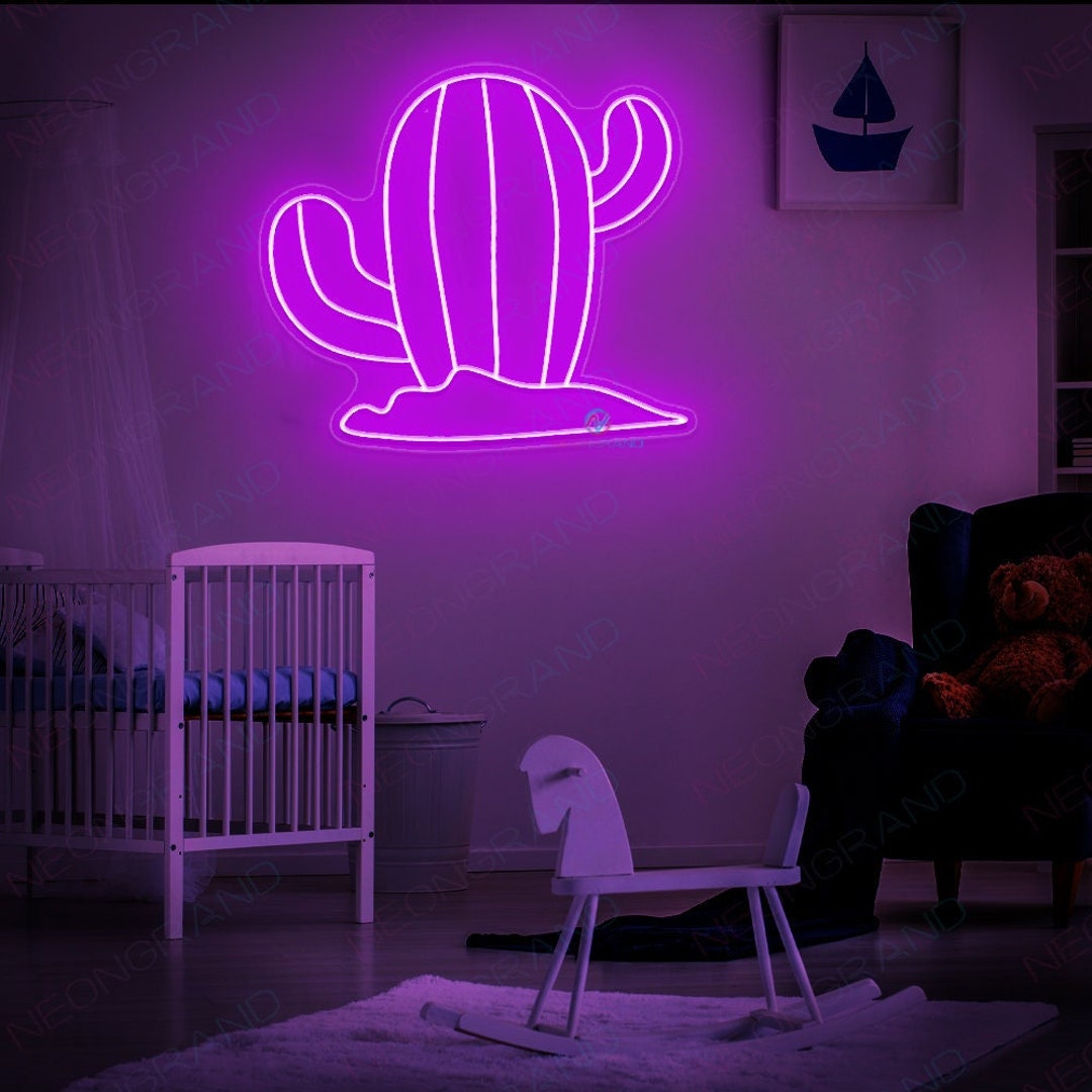 Cactus Neon Sign Cactus LED Light Cactus Wall Art Cactus Decor Outdoor ...