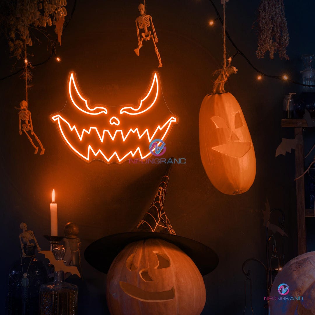 Custom Halloween Neon Sign: Spooky Party Decor, Funky LED Light - Etsy