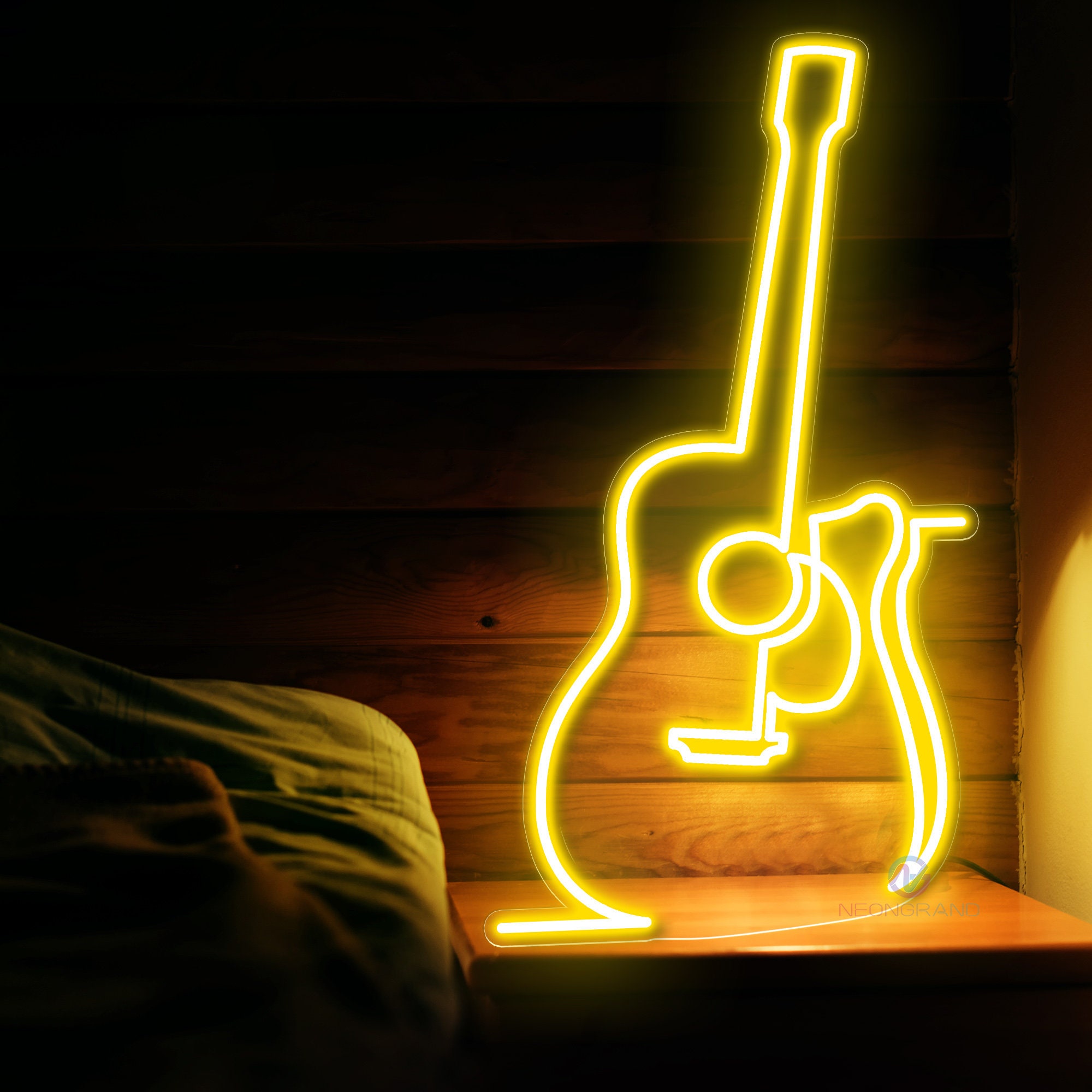 Guitar Neon Sign Guitar Neon Led Guitar Wall Decor Neon | Etsy