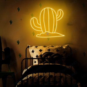 Cactus Neon Sign Cactus LED Light Cactus Wall Art Cactus Decor Outdoor ...