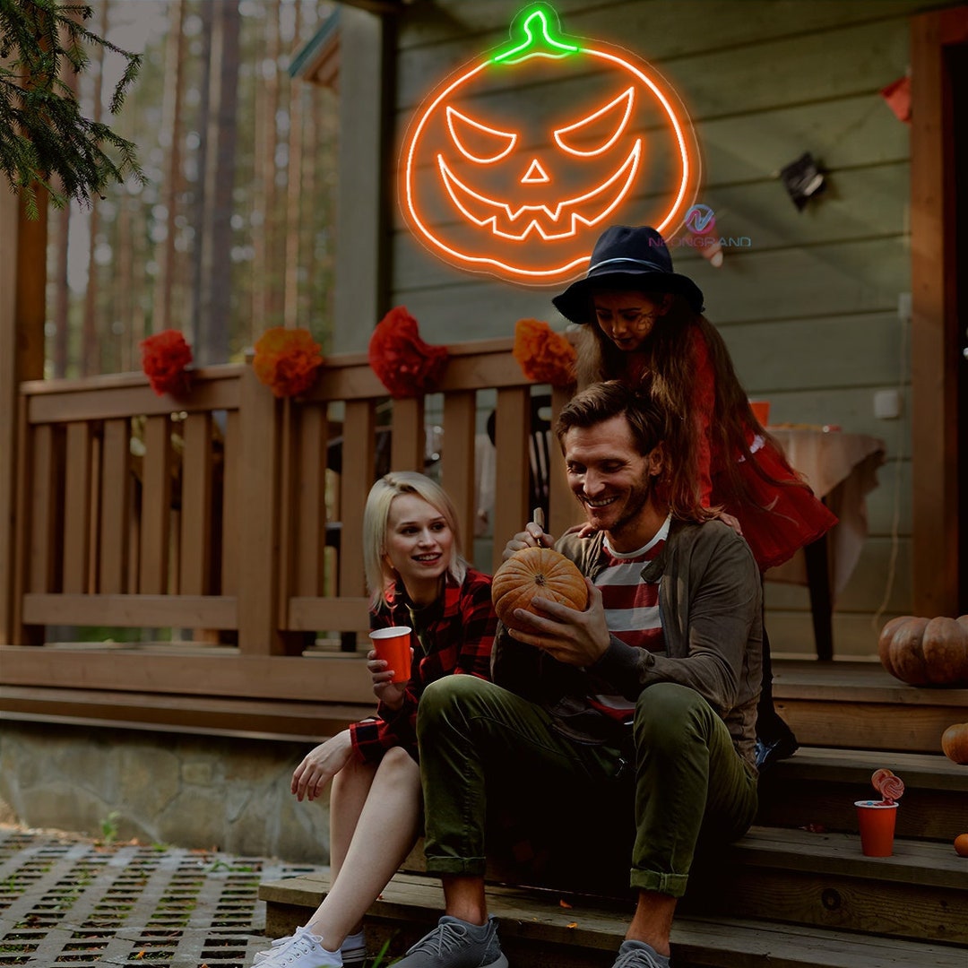 Pumpkin Neon Sign Halloween Neon Sign, Halloween Party Decorations ...