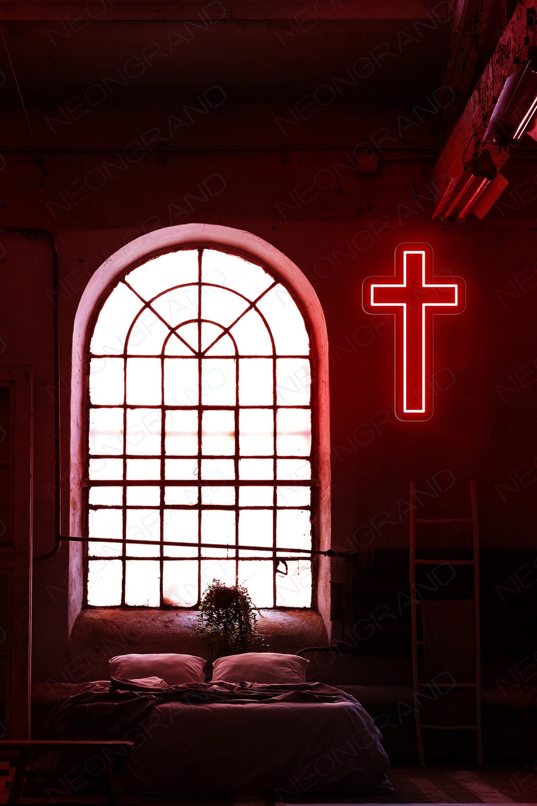 Cross Neon Sign LED Cross Sign Light Neon Cross Sign Red - Etsy
