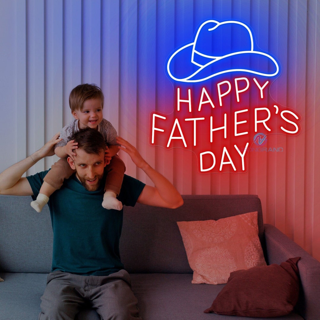 Happy Fathers Day Neon Sign Dad Neon Sign Best Dad Ever Fathers Day ...