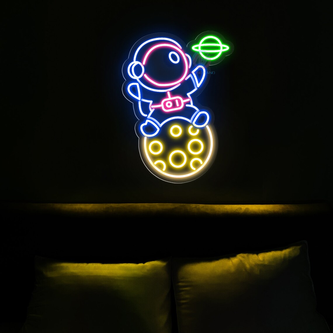 Astronaut Neon Sign Space Neon Sign Neon Sign Artneon | Etsy