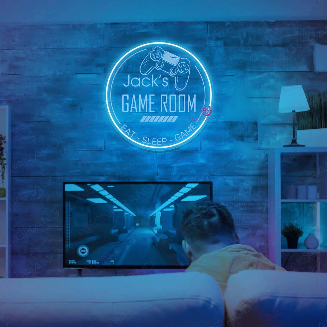 Sign Game Room Neon Sign Personalized Game Sign Gift for Game Lover ...