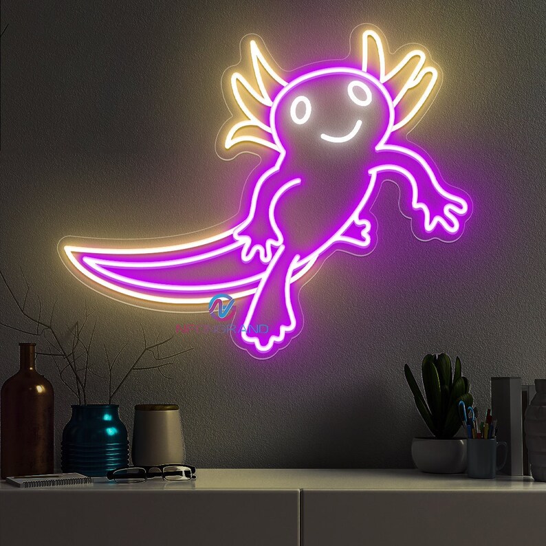 Axolotl Neon Sign Axolotl Lamp Custom Neon Sign Custom Sign - Etsy