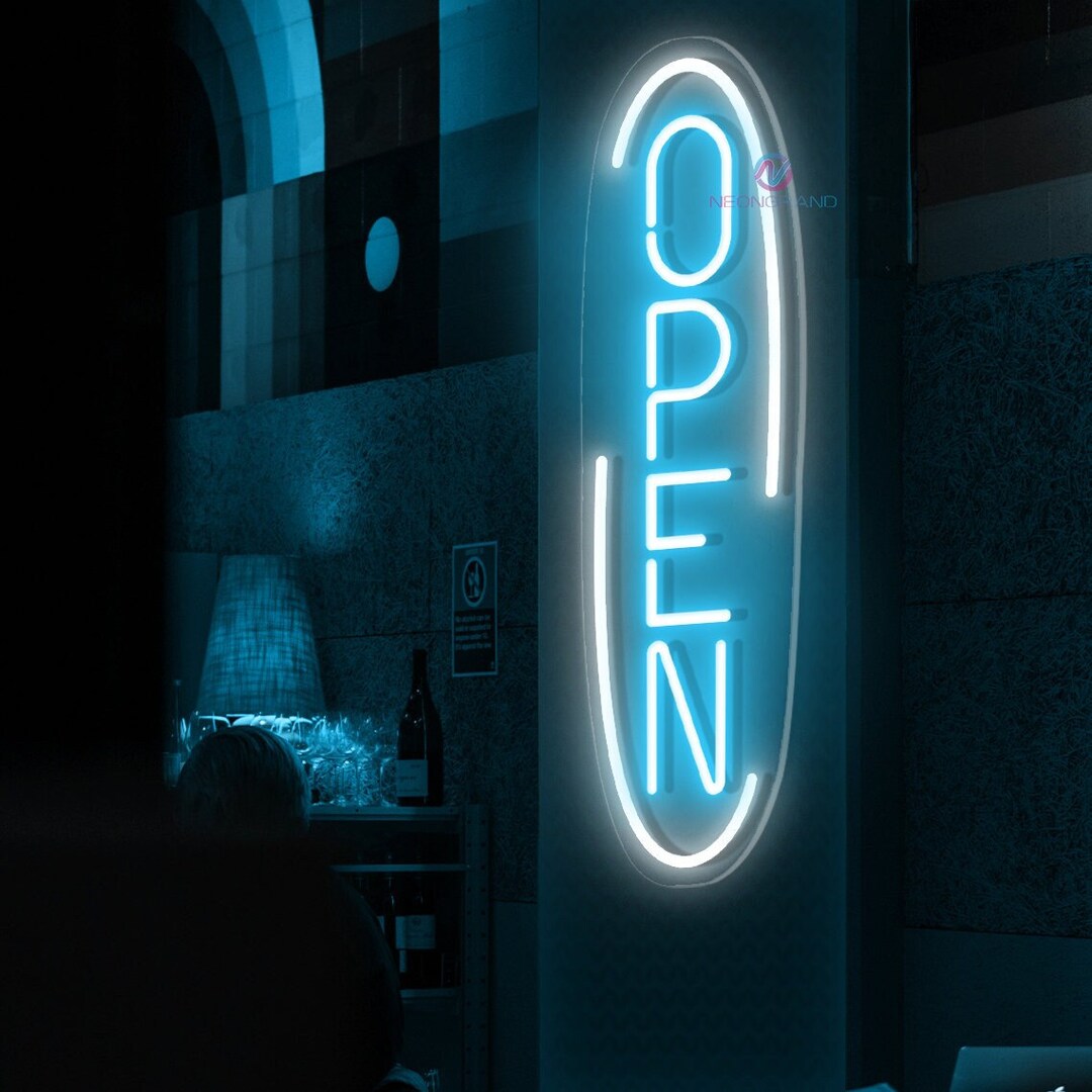 Open Neon Sign, Vertical Open Sign Led, Led Open Sign for Business ...