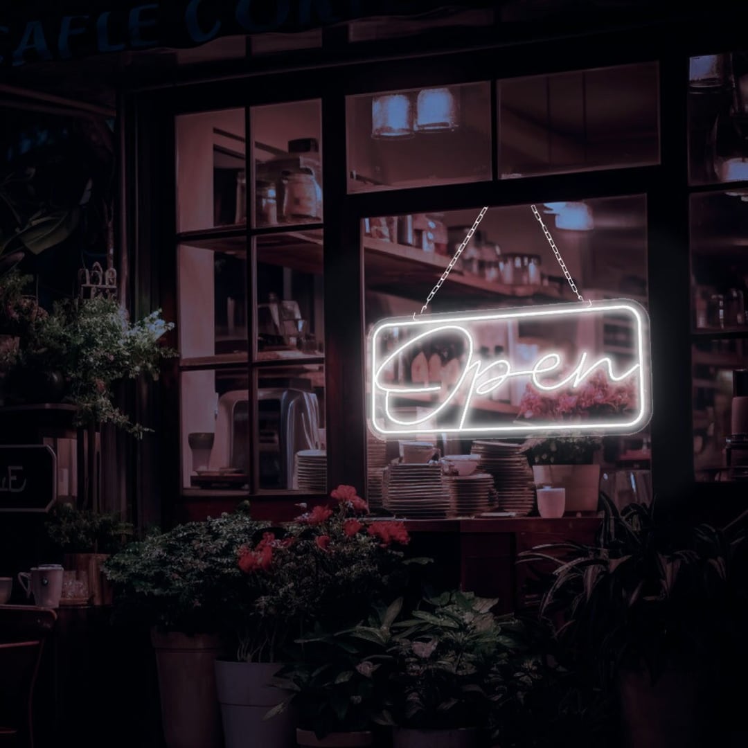 Hanging Open Sign Neon Open Sign for Business LED Open Sign for Window ...