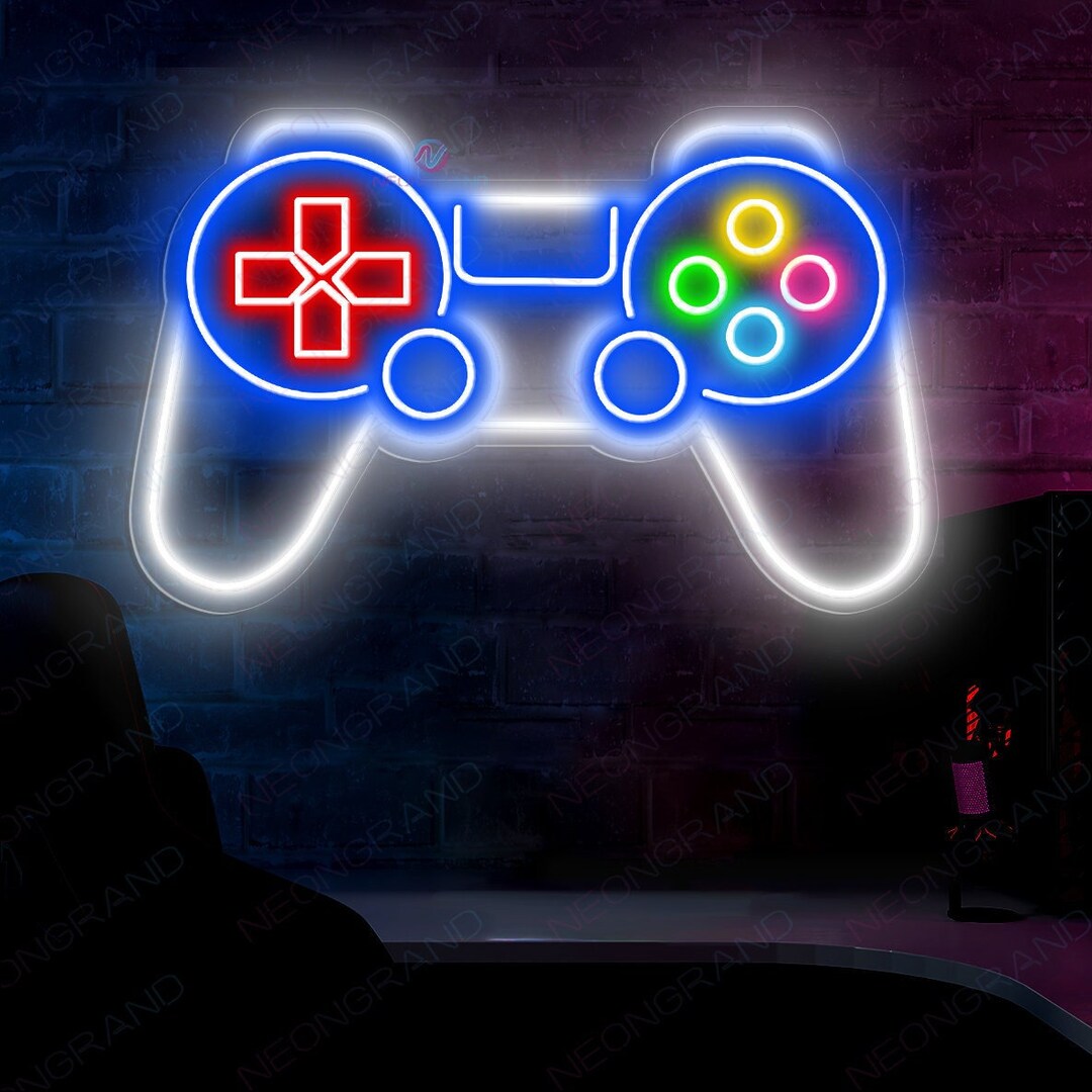 Neon Controller Sign Gamepad Led Light Gamer Neon Sign Custom Game Room ...
