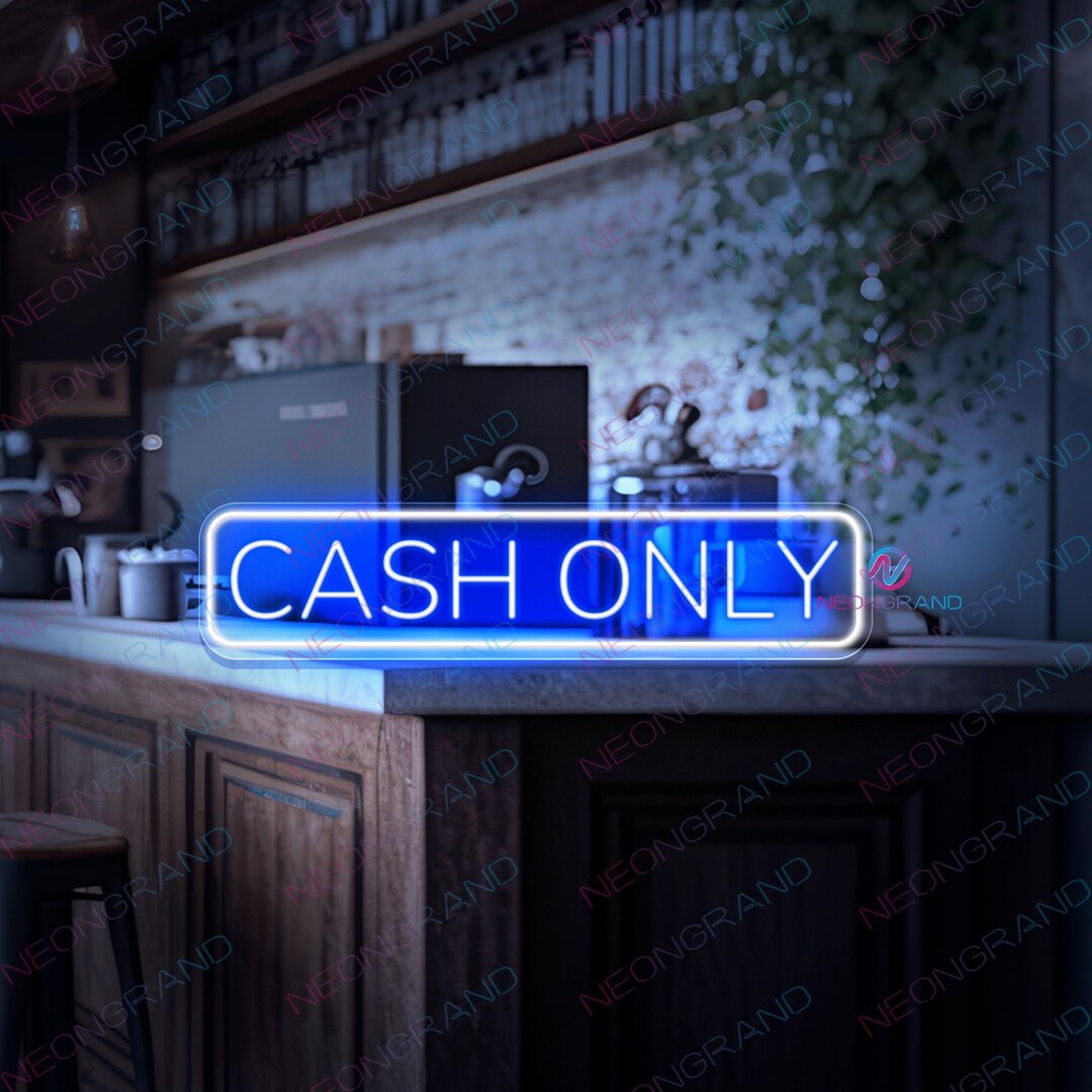 Cash Only Sign Cash Only Neon Sign Business Neon Sign Restaurant Sign ...