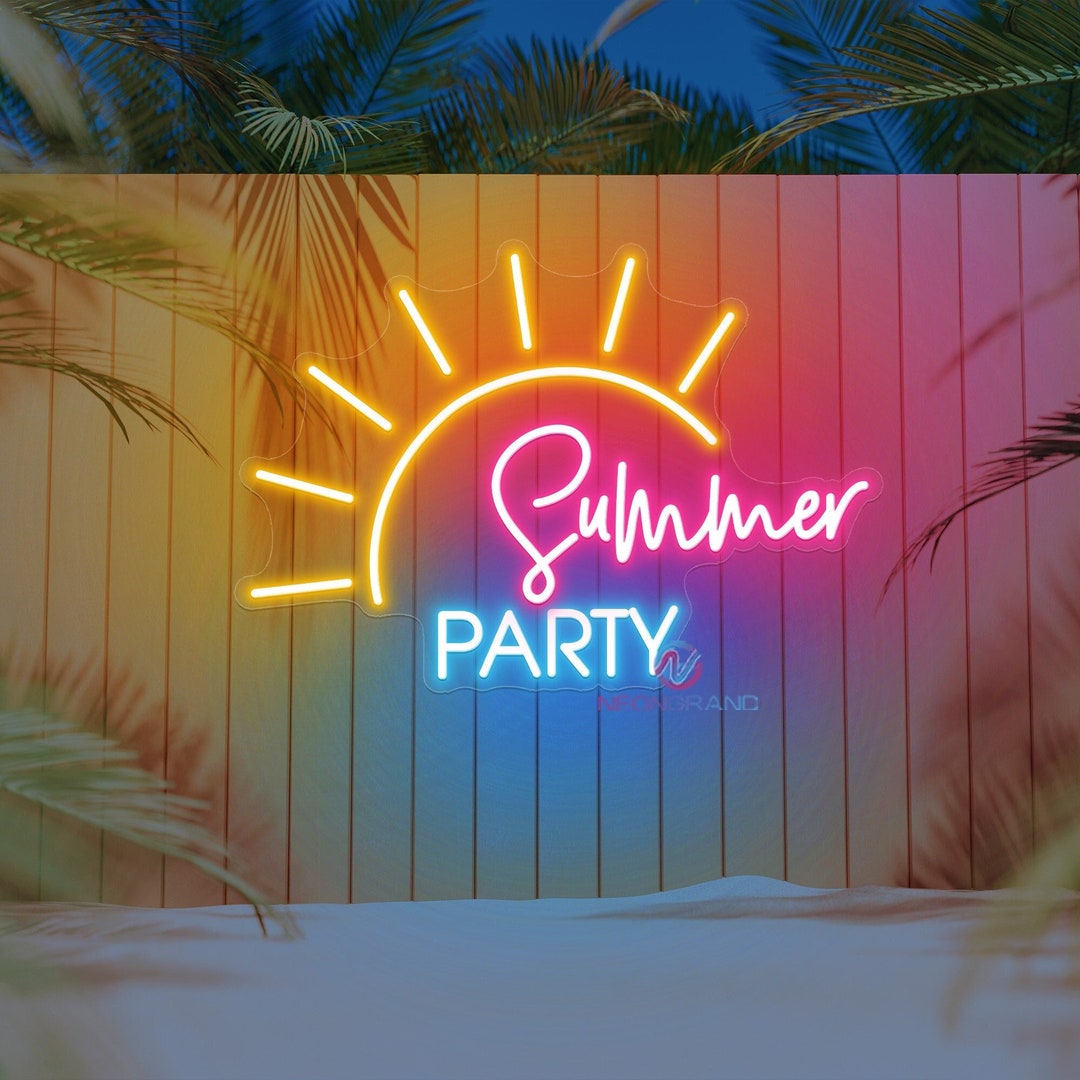 Summer Neon Sign, Summer Party Decor, Party Favors Custom Neon Sign ...