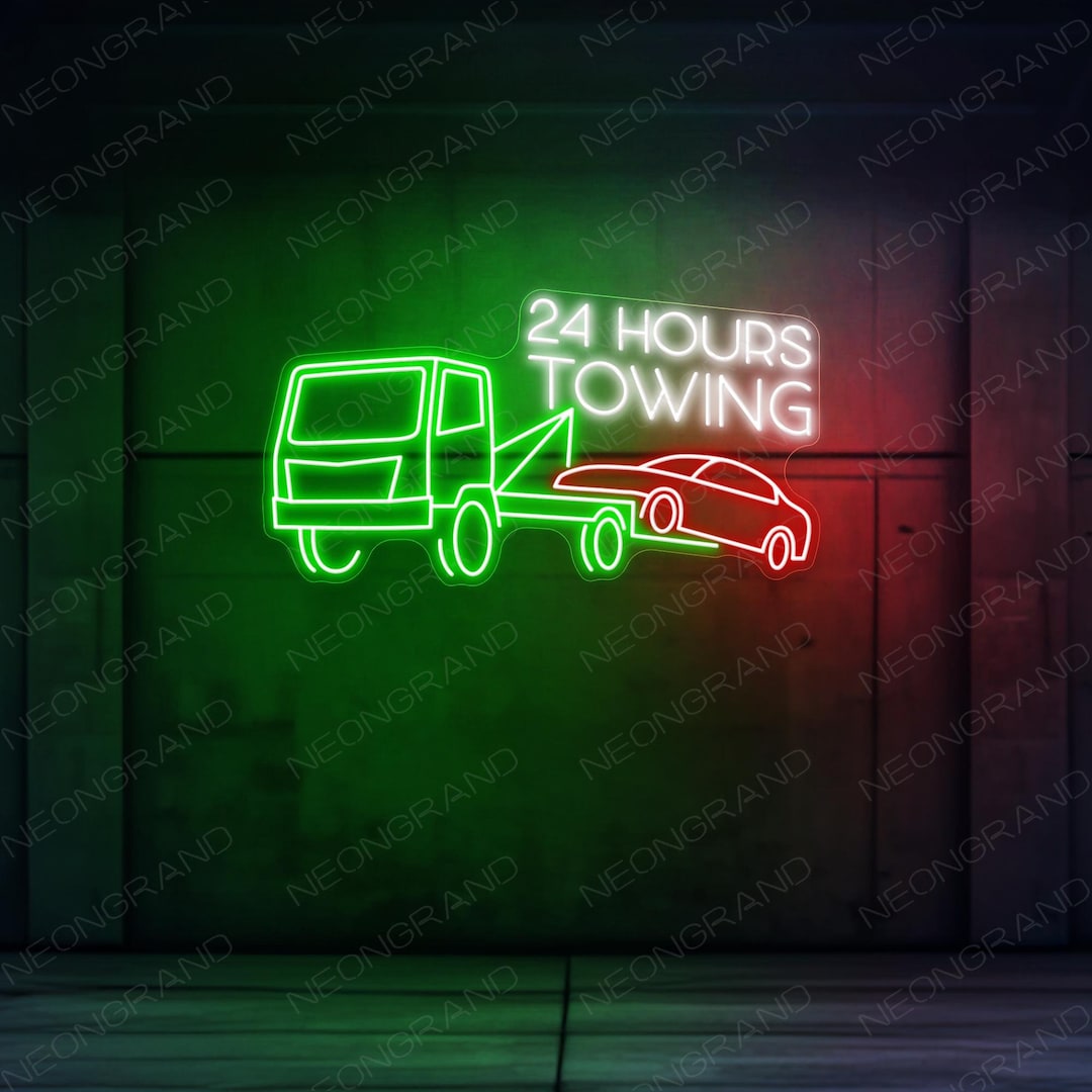Towing Neon Sign Towing LED Light Towing Sign Truck Neon Sign Custom ...