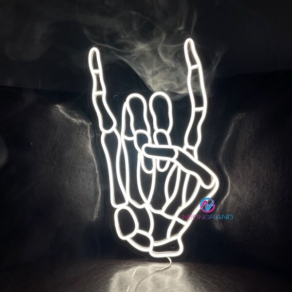 Neon Skeleton Sign - Etsy