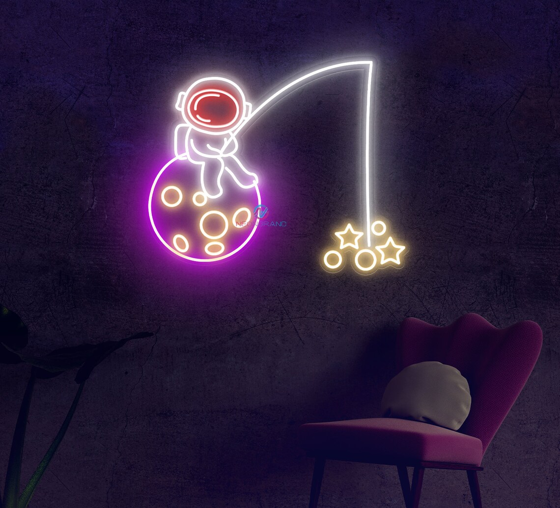 Space Astronaut Neon Sign Custom Neon Sign for House and - Etsy