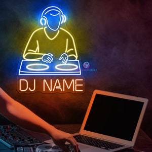 DJ Neon Sign Custom DJ Name Sign DJ Led Sign Dj Led Neon Light Dj Wall ...