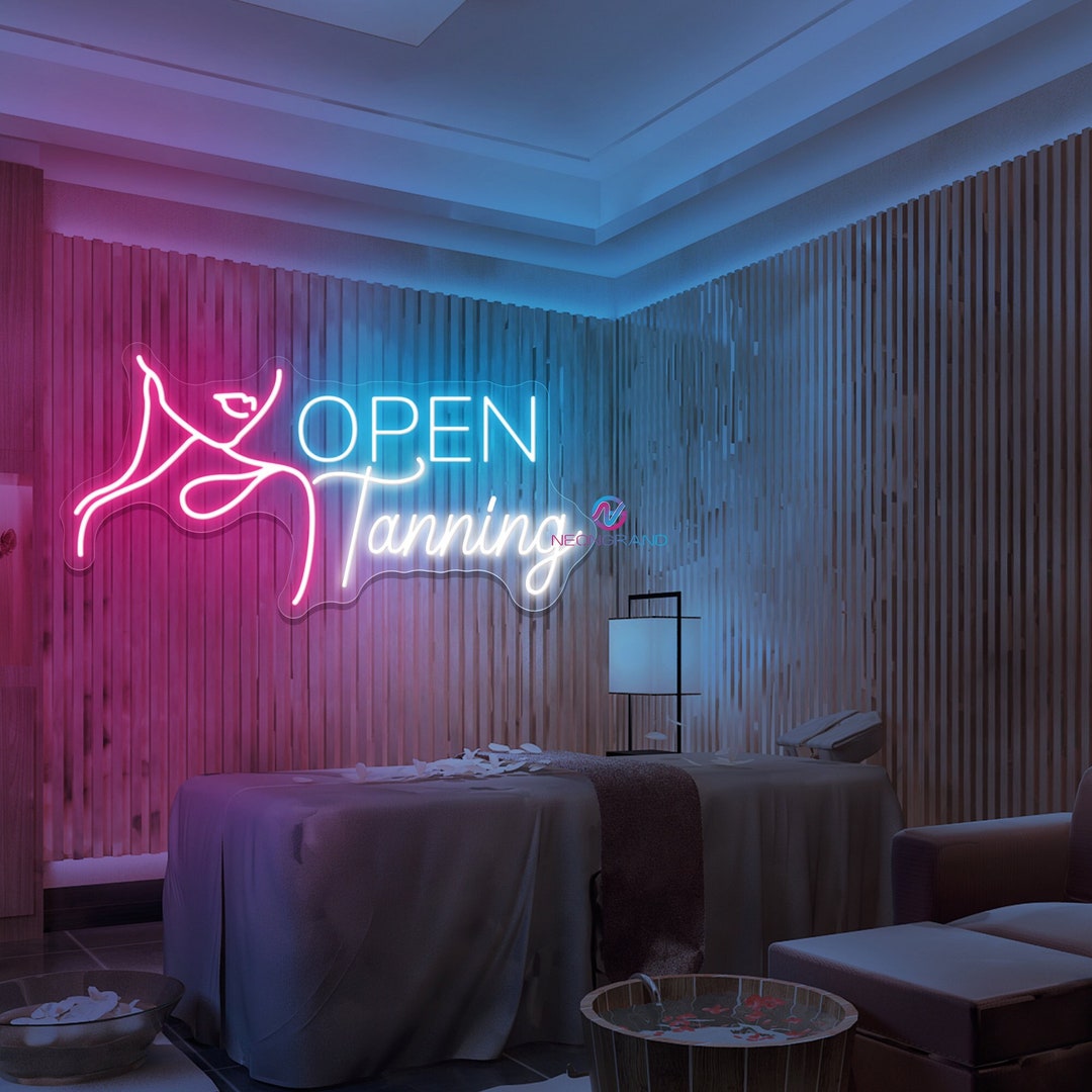Tanning Beauty Salon Neon Sign Custom Neon Open Business LED Light Spa ...