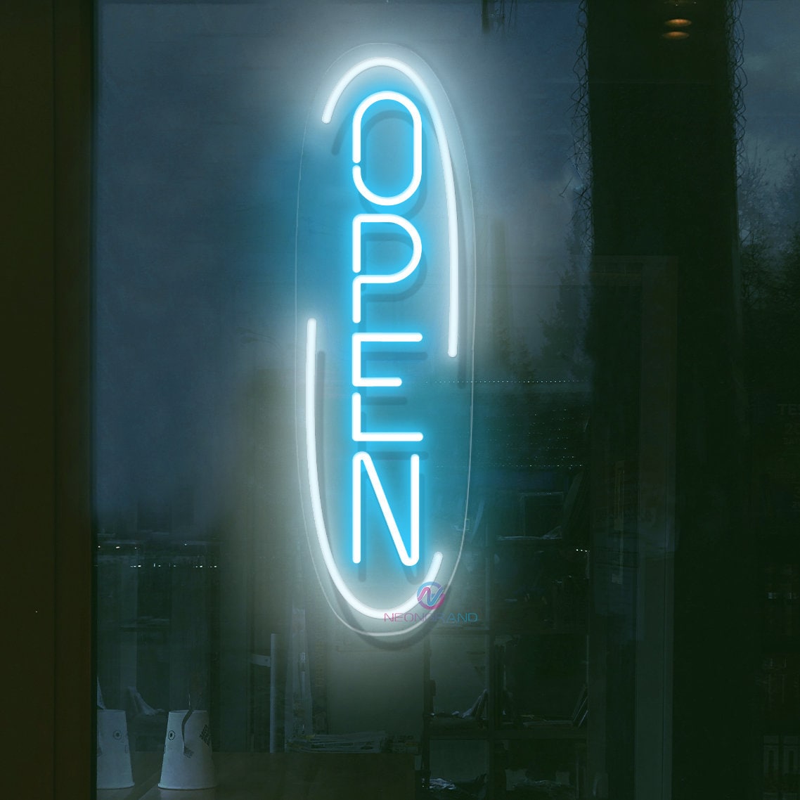 Open Neon Sign Vertical Open Sign Led Led Open Sign for - Etsy