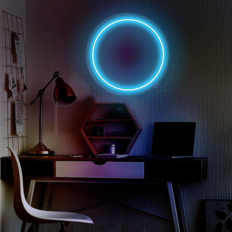 Circle LED Neon Sign Zen Circle Neon Sign Japanese Enso Sign - Etsy