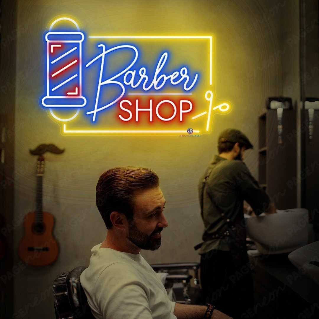 Barber Shop Neon Sign Barber Led Sign Custom Barber Sign Personalized ...