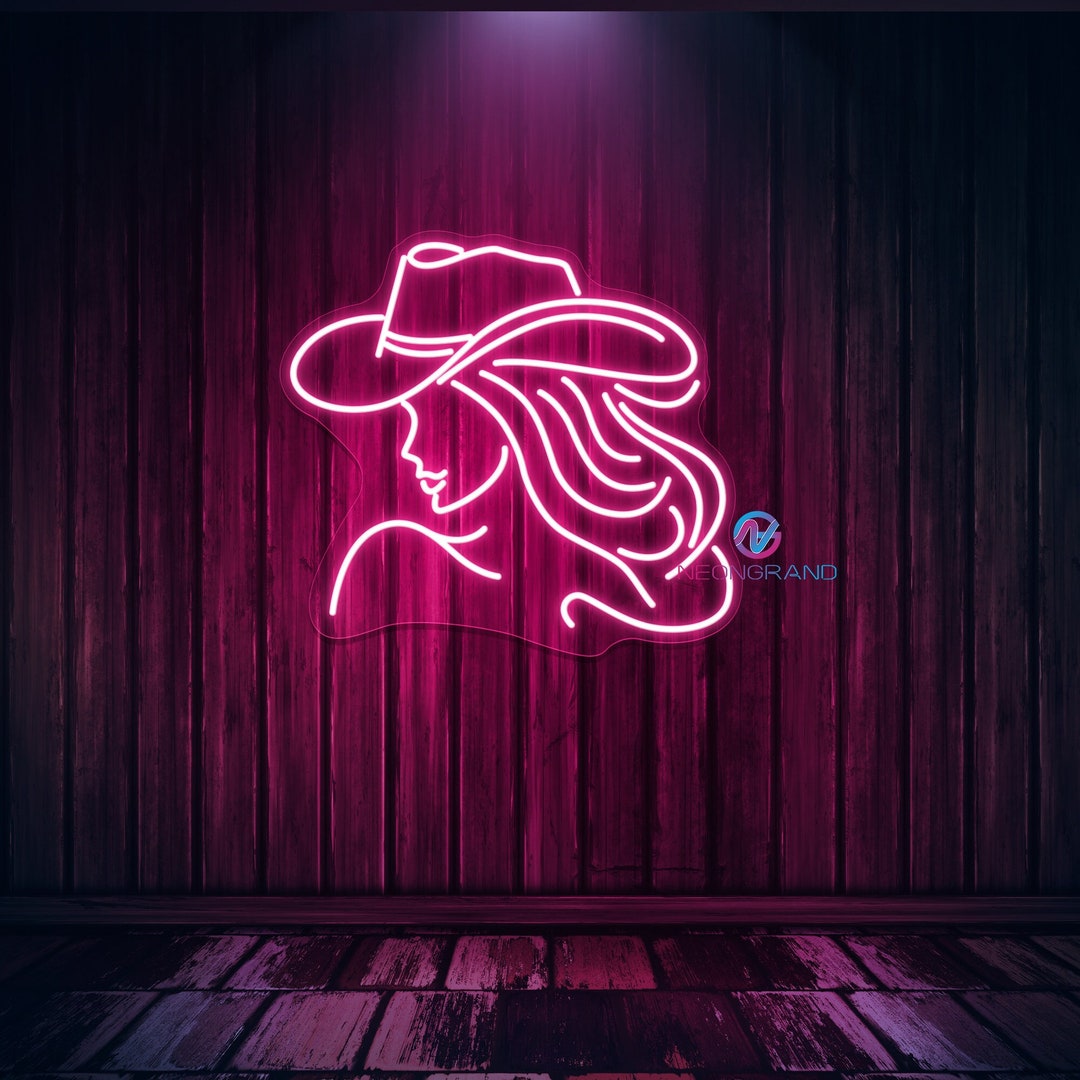Cowgirl Neon Sign Cowgirl Led Light Cowgirl Wall Art Cowgirl Led Sign