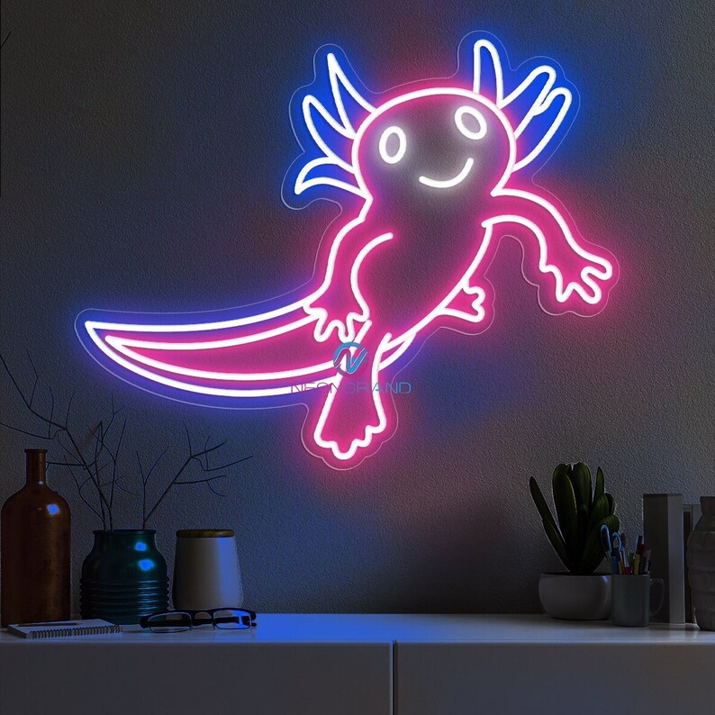 Axolotl Neon Sign Axolotl Lamp Custom Neon Sign Custom Sign - Etsy