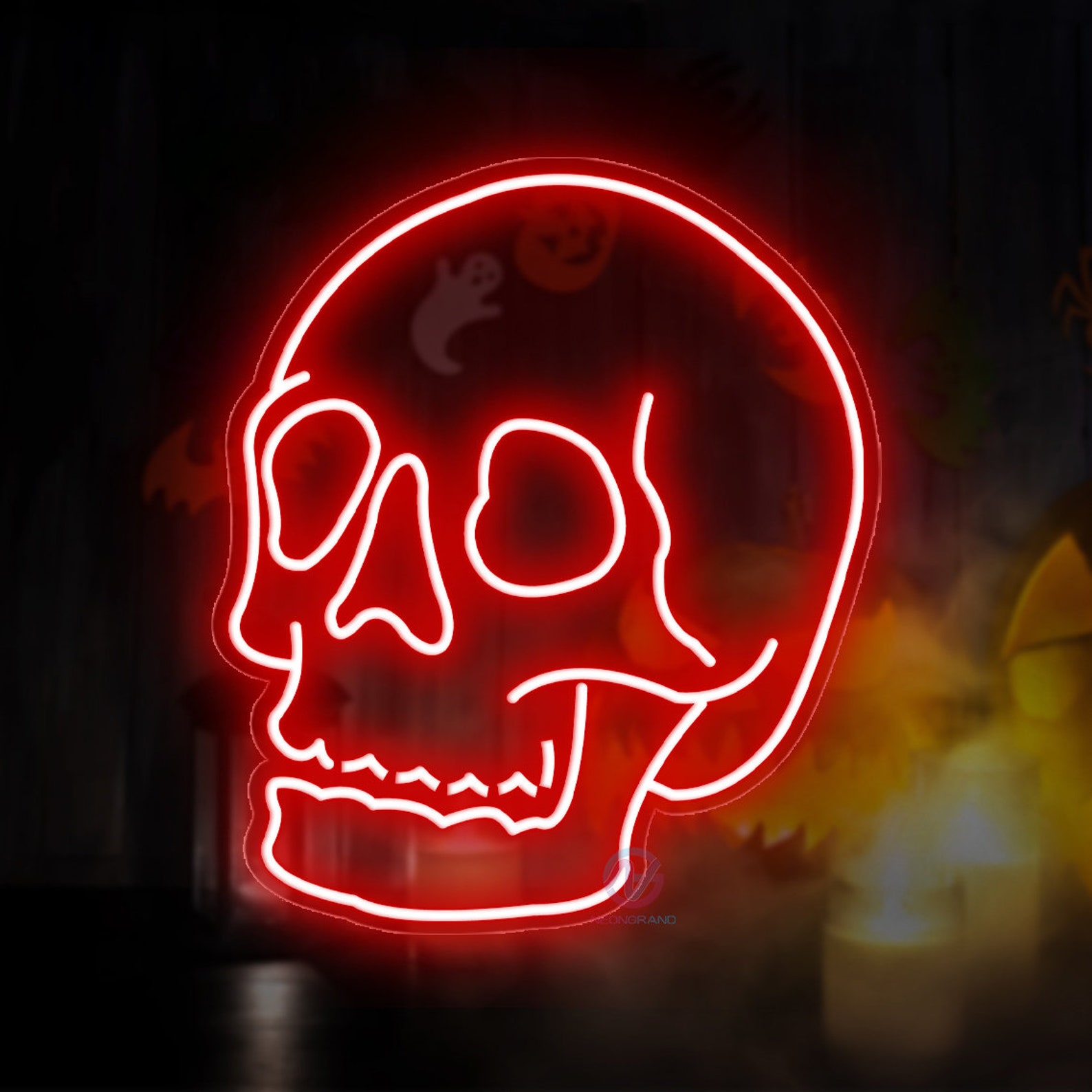 Skeleton Neon Sign Halloween Skull Neon Sign Halloween Party - Etsy